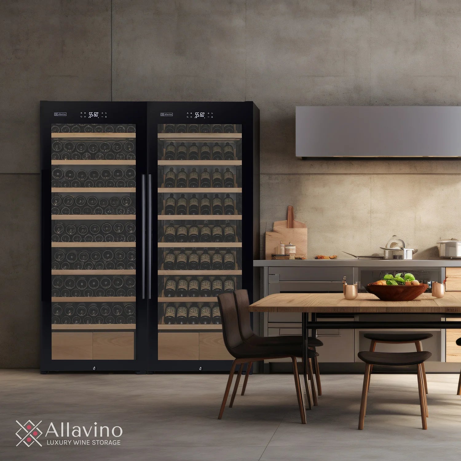 29" Wide 248 Bottle Single Zone Black Glass Left Hinge Wine Refrigerat ...